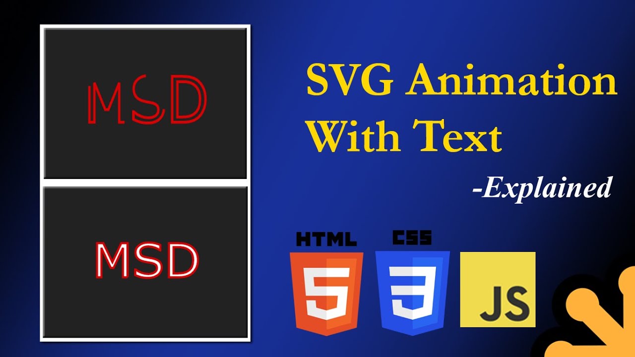 SVG Animation With Text - Explained | HTML & CSS