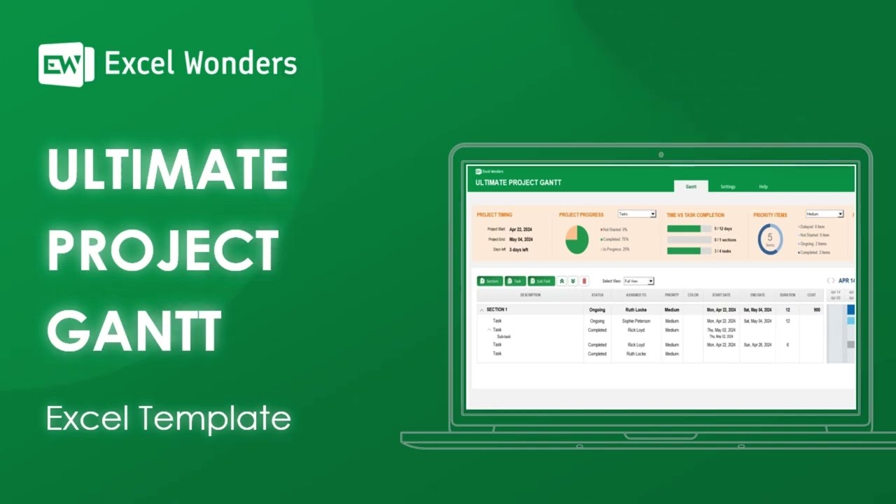How to Elevate Project Management - Ultimate Project Gantt Excel Template