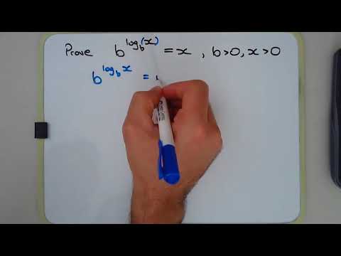 How to show or prove that b to the power of log base b of x = x using logarithms {Show b^log_b(x)=x}