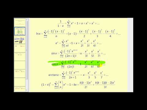 Differentiation and Integration Using Power Series | Math Help from ...