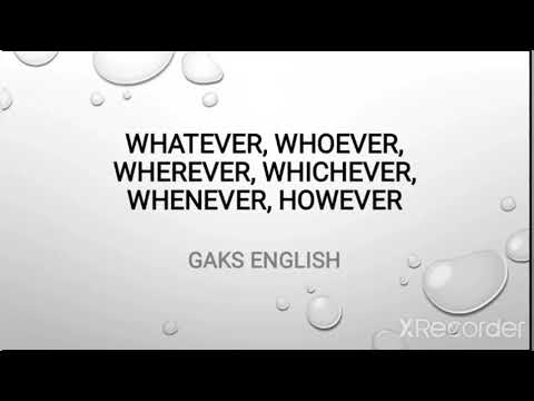 whatever|whoever|wherever|whichever|whenever|however|meaning |explanation in tamil#GAKS English