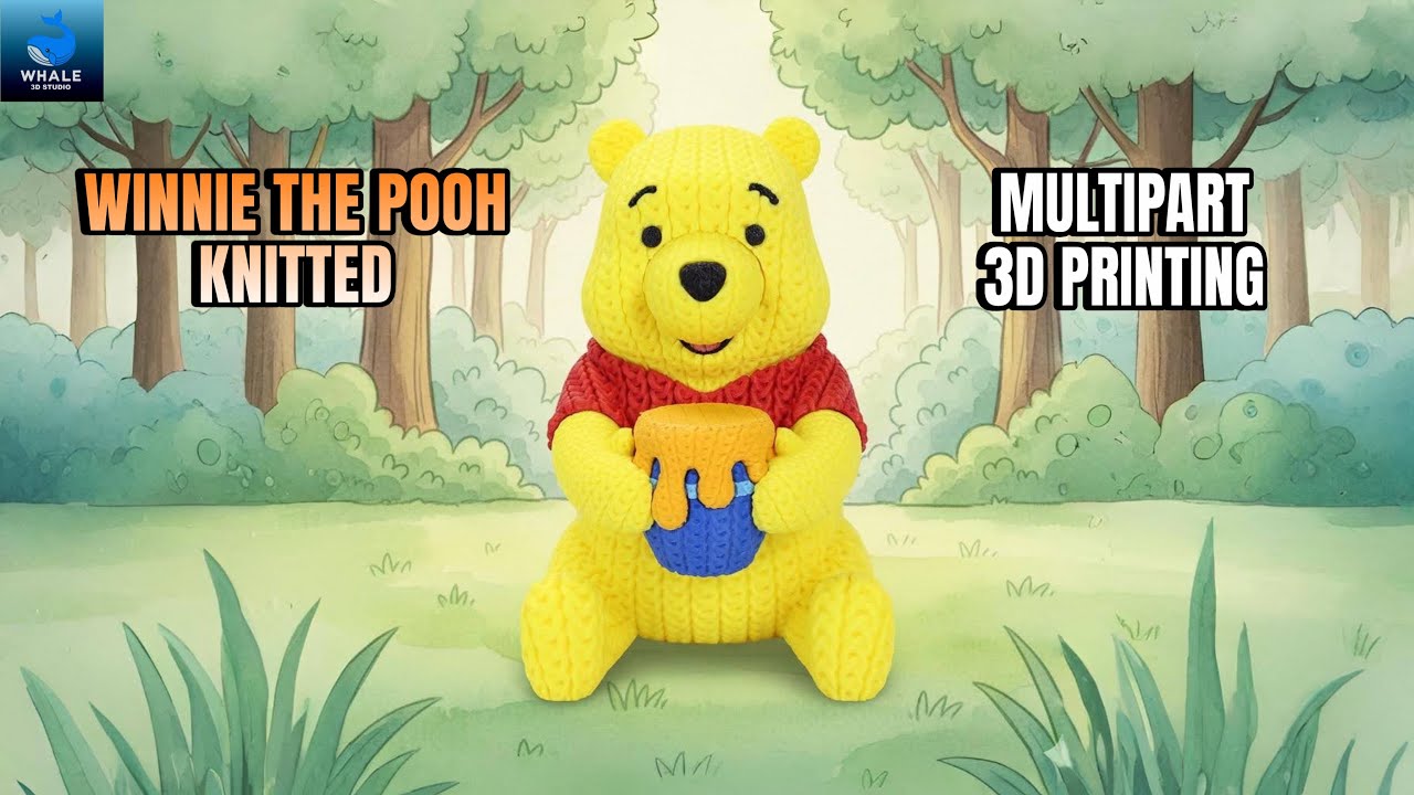 Winnie the Pooh - Knitted - Multipart 3D Printing