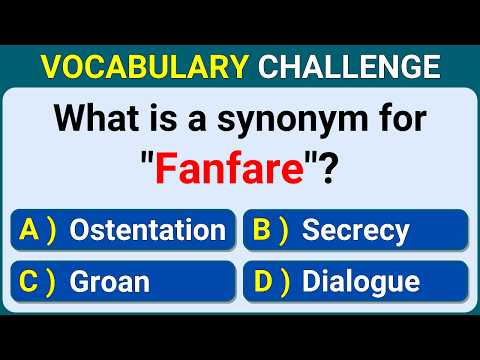 Can You Score 20/20? 99% Cannot! English Synonyms Quiz. #challenge 20