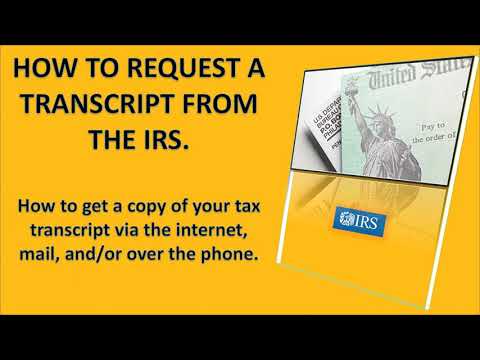 How to request IRS tax trancripts! Tax Records - Transcripts via IRS online, mail or over the phone.