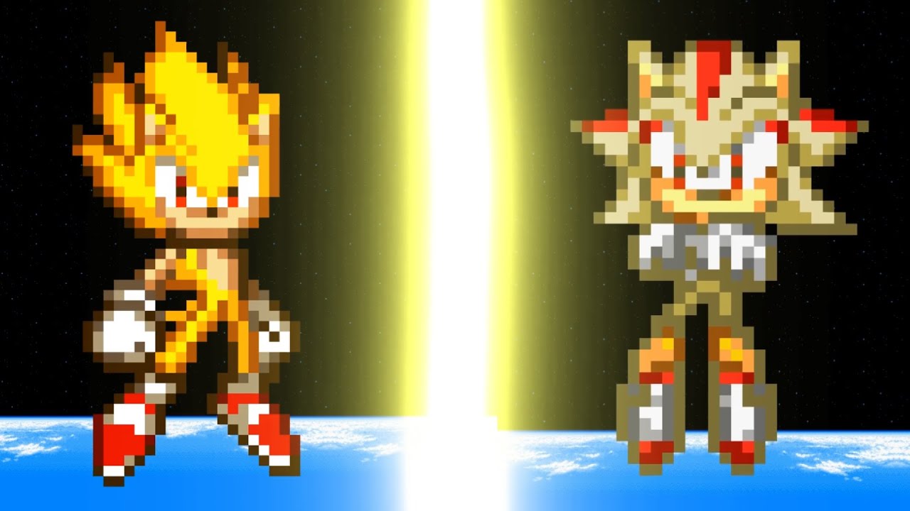 Super Sonic vs Super Shadow | Sprite Animation