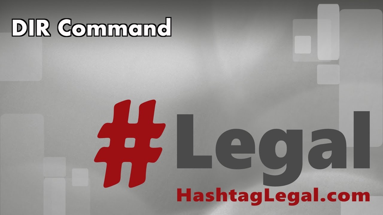 Tip #08: Using DIR command