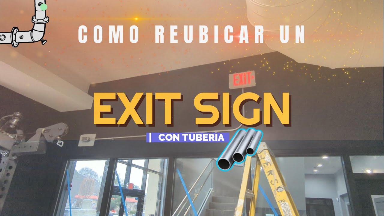 HOW TO RELOCATE EXIT SIGNAL WITH CONDUIT #electrical #electricista #