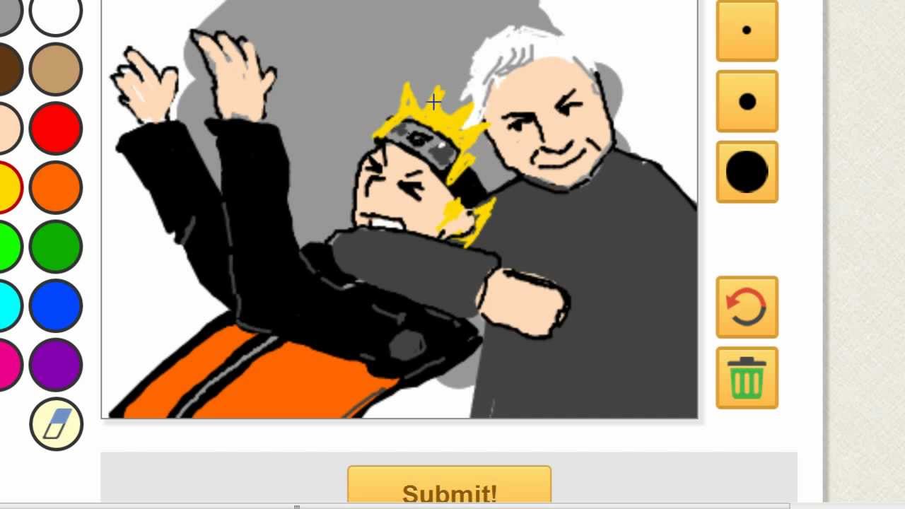 Drawception - Richard Dawkins has Naruto in a headlock