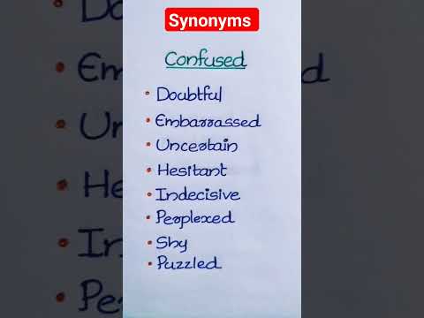 Synonyms for Confused #vocabularywords #learnenglish #oettips #shorts