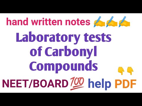 laboratory tests of Carbonyl Compounds