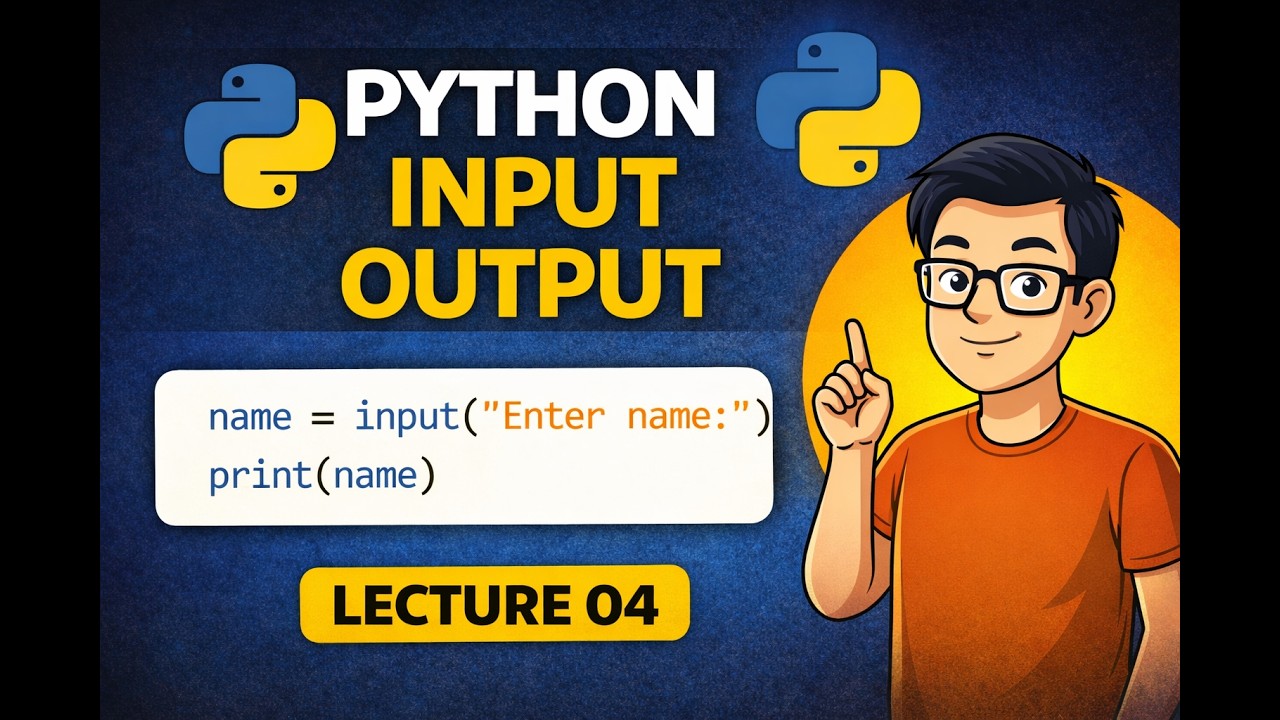 Python Basics Series | Lecture 04: Input and Output Functions Explained 🐍