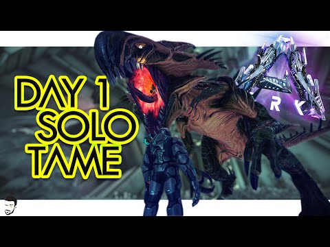 How to Easy Solo Tame an R-Reaper DAY 1 ON FOOT in ARK Genesis 2