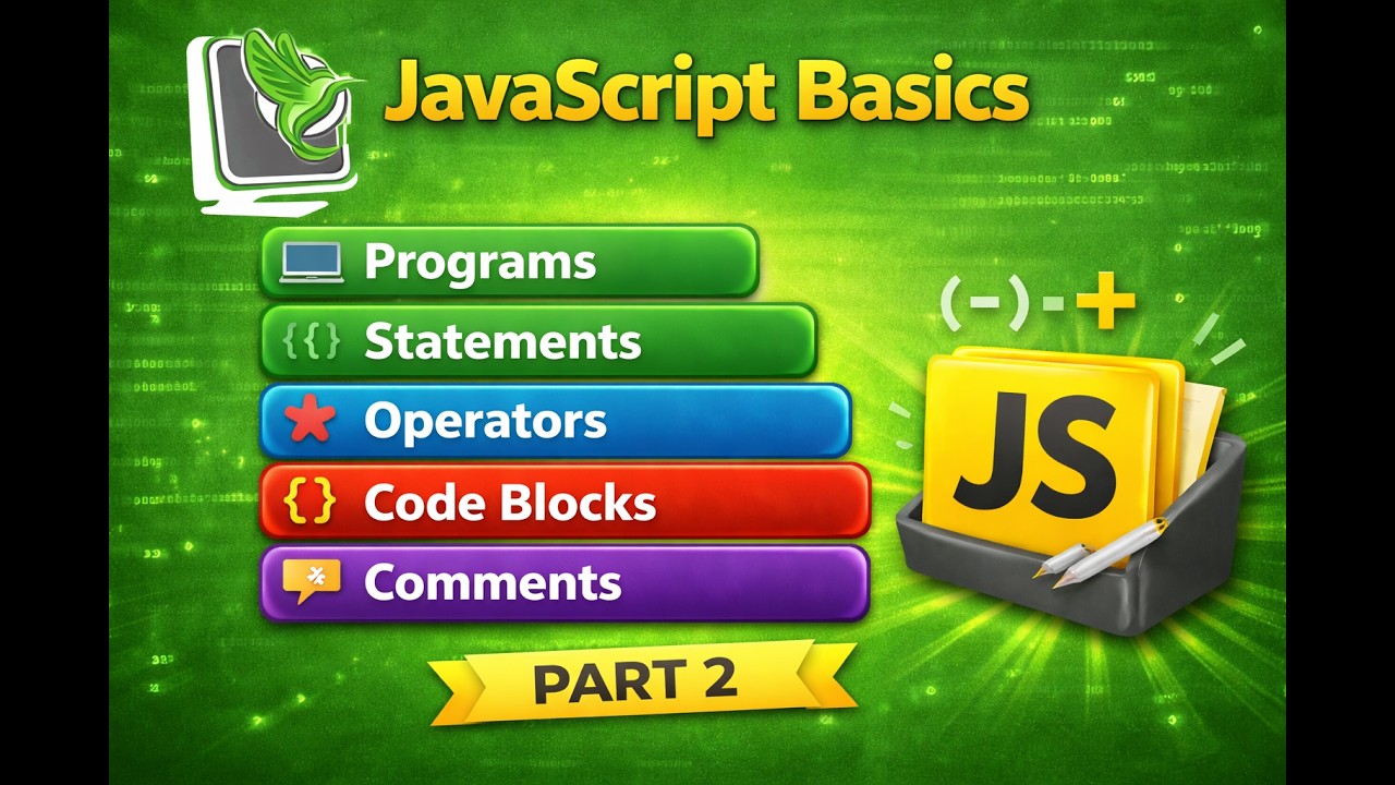 JavaScript Tutorial for Beginners (Part-2) | Programs, Statements, Operators, Code Blocks, Comments