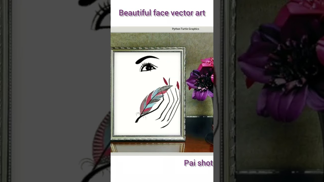 Beautiful face vector art #shorts #paishot #homedecor