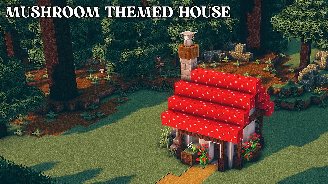 How To Build A Mushroom Themed House In Minecraft 1.21 || Minecraft Tutorial - Minecraft Builders