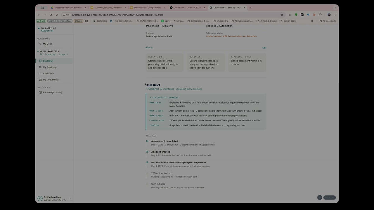 DualAxis submission for IDEASHACK CollabPilot