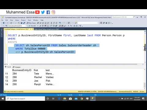 شرح 47 Correlated Subqueries Microsoft SQL Server معتمد - منصة معارف