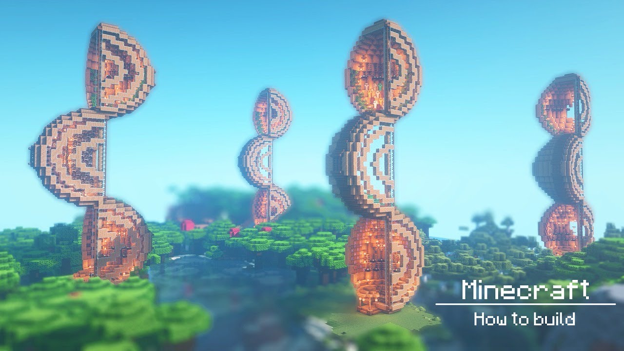 Minecraft : How to build Spiral Tower House | Minecraft tutorial ...