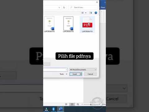 Cara Memasukkan File Pdf ke Word #microsoftword #pdftoword #tutorial #shorts