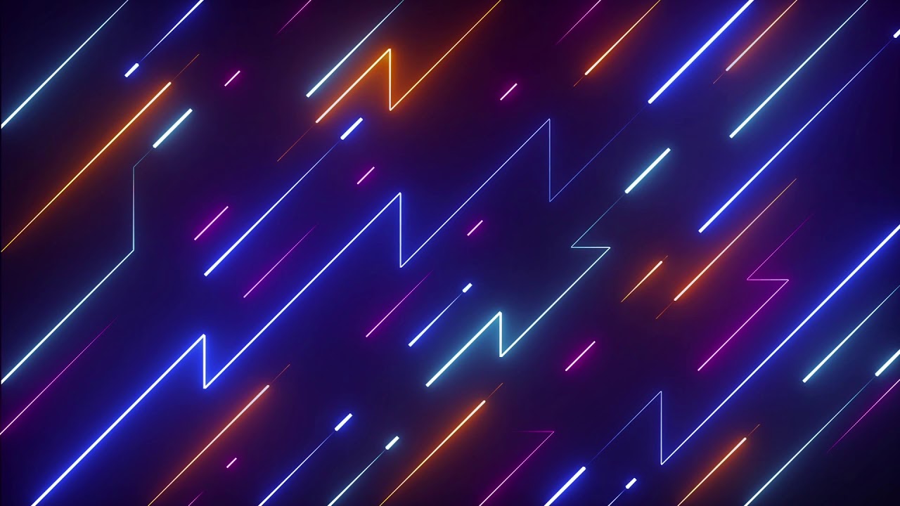 No Copyright Random Abstract Neon Lines Loop Animated Background - Free Footage - Motion Made
