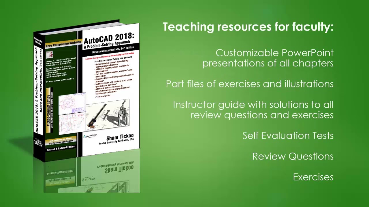 AutoCAD 2018: A Problem-Solving Approach, Basic and Intermediate book by CADCIM Technologies