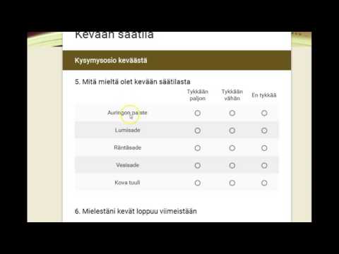 Google Forms kyselyt | mervi2016