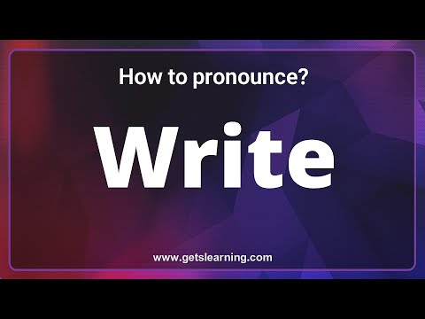 How to pronounce Write in English Correctly | Common words