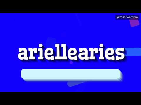 ARIELLEARIES - HOW TO PRONOUNCE IT!?