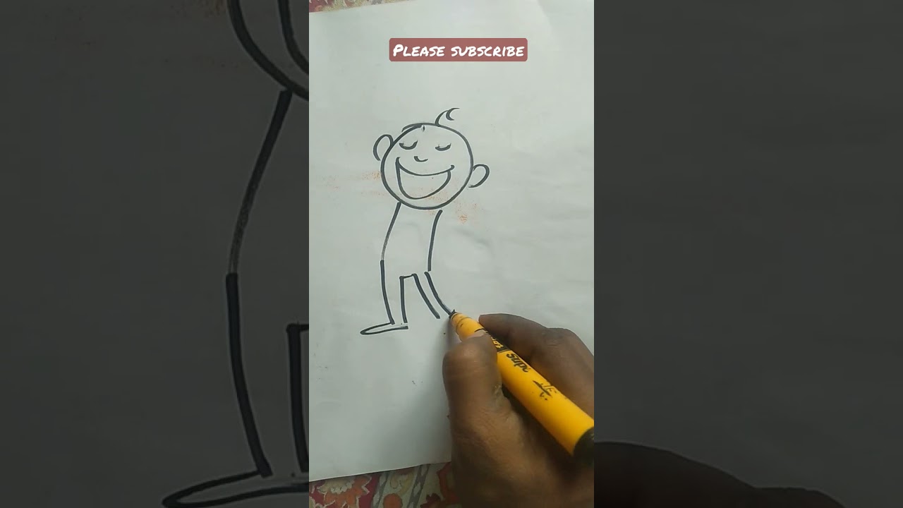 Cartoon laughing poses drawing