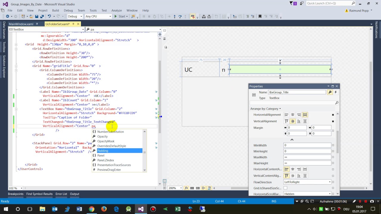 WPF Center Text in Textbox with ContentAlignment or Padding