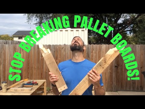 How to disassemble a pallet without breaking the boards