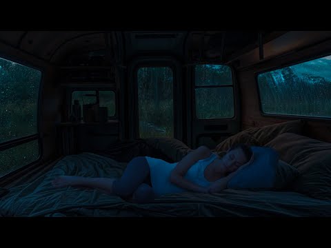 Heavy Rain Outside to Sleep! Cozy Heavy Rain Sound on Car Camping to Sleep and Relax