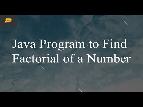 Java Program to Find Factorial of a Number
