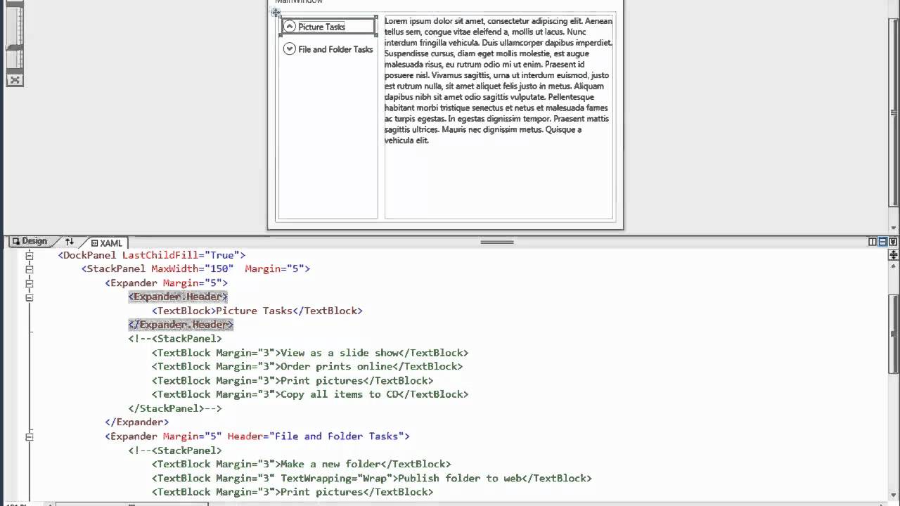WPF Tutorial 18 - The Expander