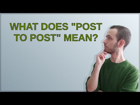 Gis: What does "post to post" mean?
