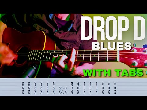 Heavy Drop D Tuning Acoustic Blues (with tabs)