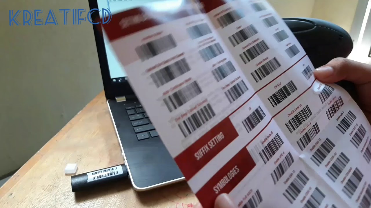 Cara setting Barcode Scanner Wireless Unilogic