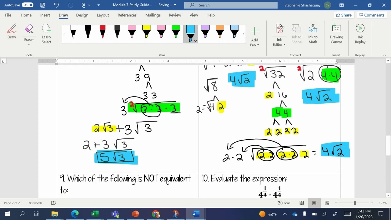 Module 7 Study Guide #7-10