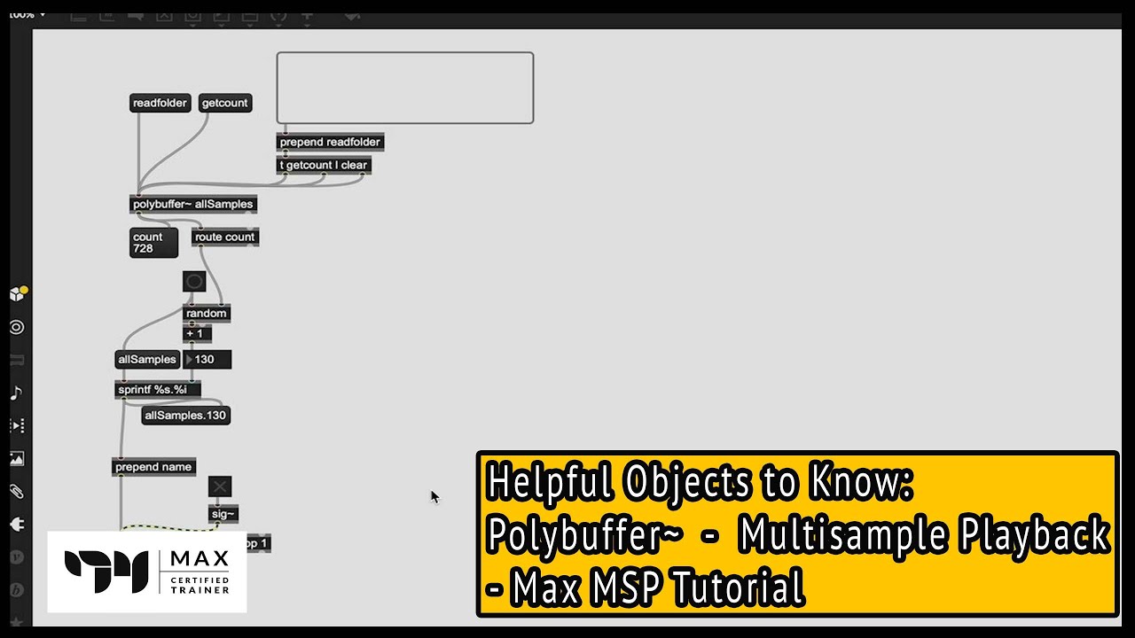 Polybuffer~ - Multisample Playback - Helpful Objects to Know - Max MSP Tutorial