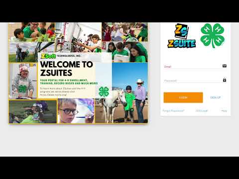 How to Enroll for 4-H Using ZSuite