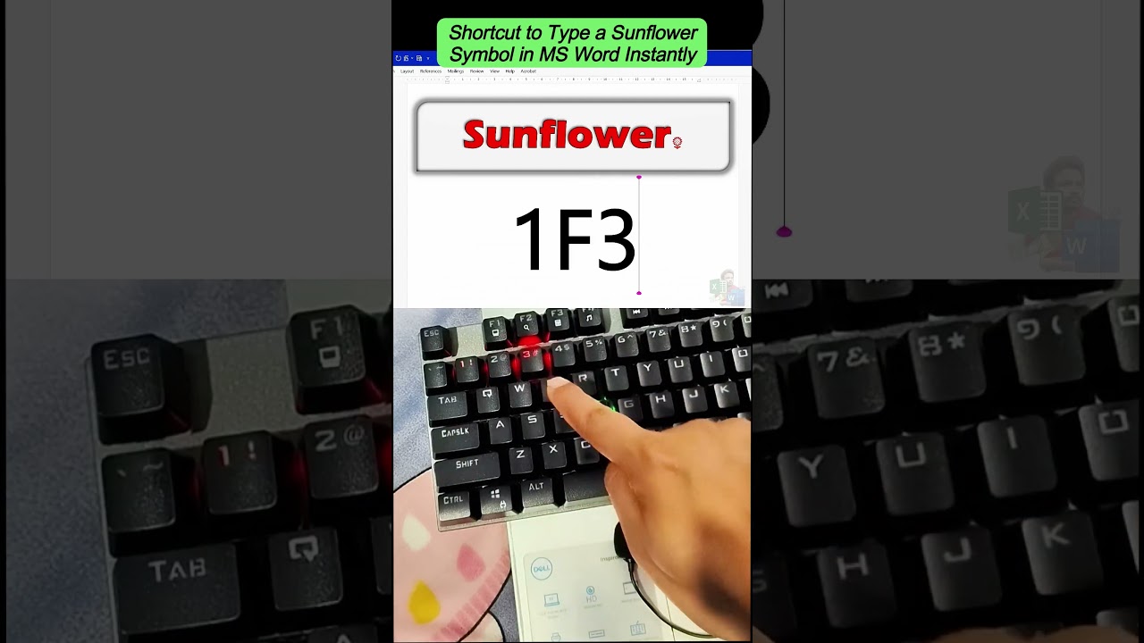 Shortcut to Type a Sunflower Symbol in MS Word Instantly! #thoicongnghe #meo #computer #tutorial