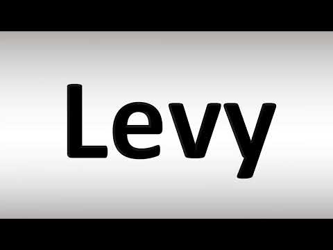 How to Pronounce Levy