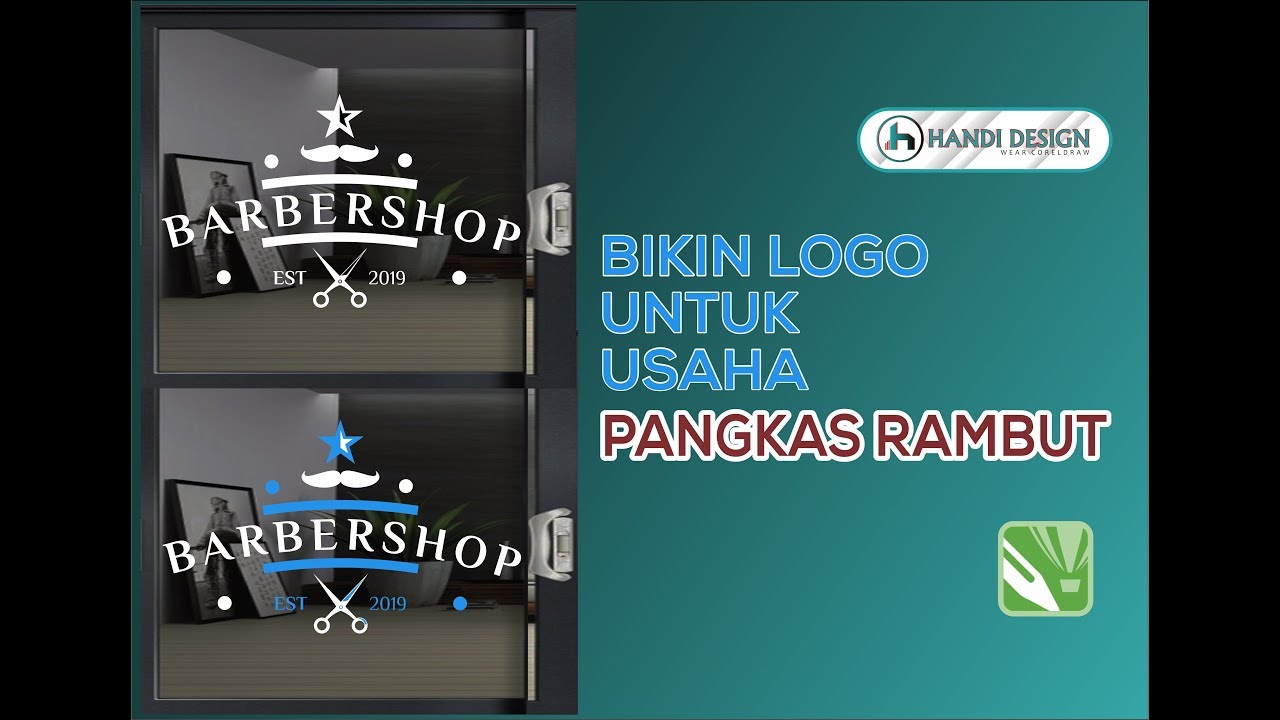 Cara Membuat Logo untuk Usaha Barbershop / Pangkas Rambut dengan coreldraw