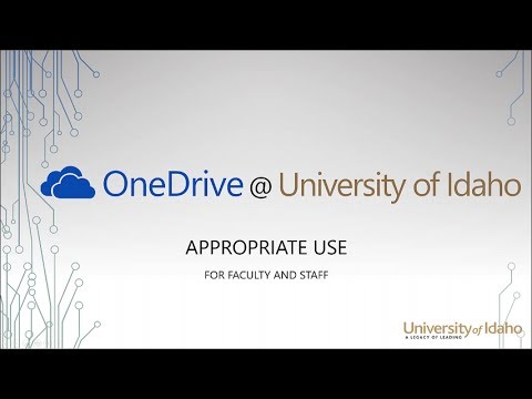 Office 365 - OneDrive @ University of Idaho Appropriate Use
