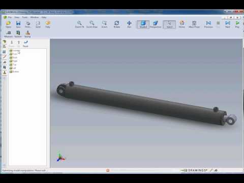 SolidWorks, Using the eDrawings Viewer, Toolbar Tour, Part 2, Using the Menus