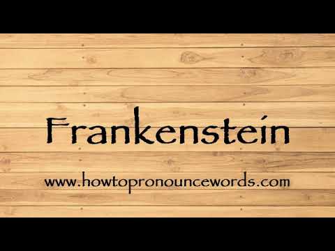 How To Pronounce Frankenstein ? How To say Frankenstein New Video