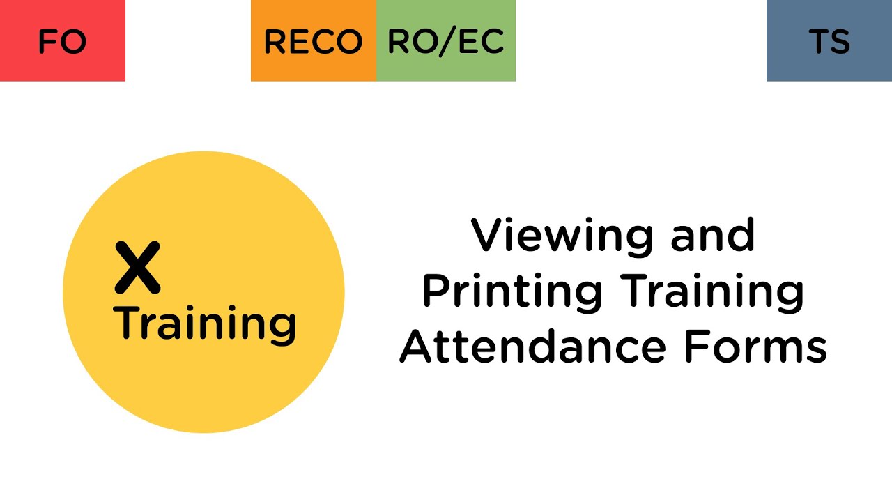 Viewing and Printing Training Attendance Forms
