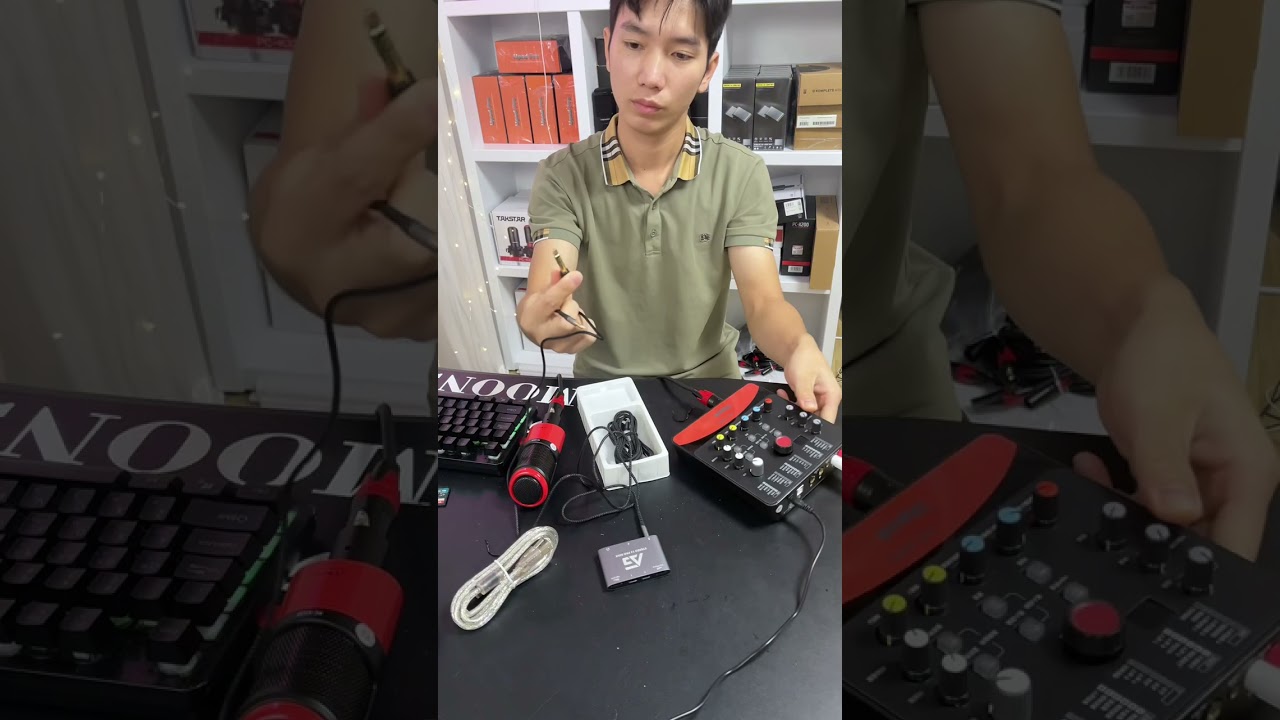 HD Lắp Chi Tiết icon Và Míc kèm box live ( Míc Hát Live Thu Âm Hàn Quốc )