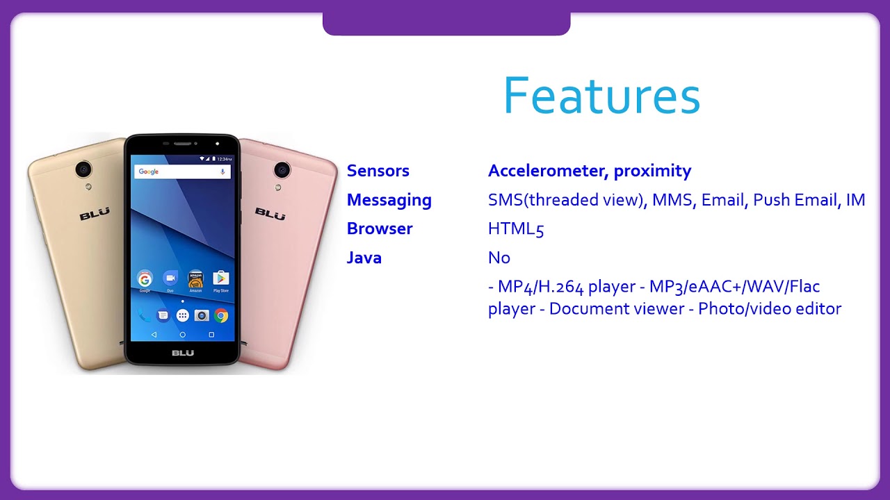BLU Studio Mega Specification