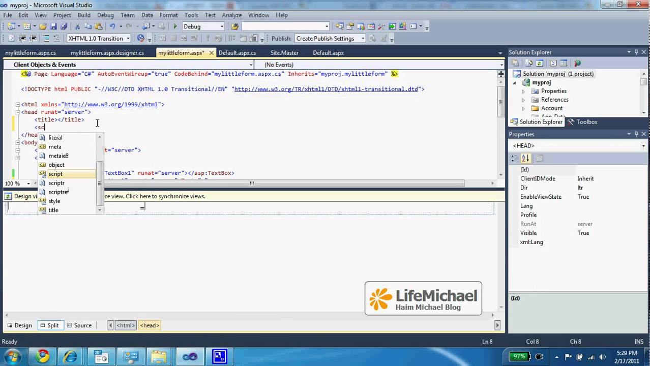 Adding JavaScript into Our ASP.NET Web Page